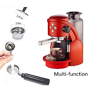 Espresso Scoop with Tamper 2 In 1 Stainless Steel Coffee Scoop Tamping Dual-Purpose Coffee Spoon Powder Hammer Tamper Multi Function Spoon Holder Coffee Tools for Measuring and Tamping