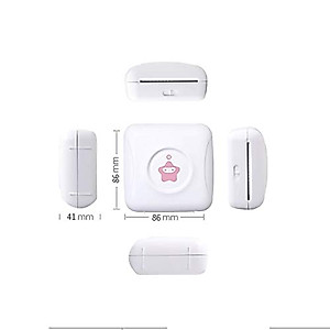 XXXDXDP Portable Thermal Printer Mini Mobile Sticker Label Maker, Barcode Clothing Jewelry Labe Machine|Rechargeable| Compatible (Color : E)