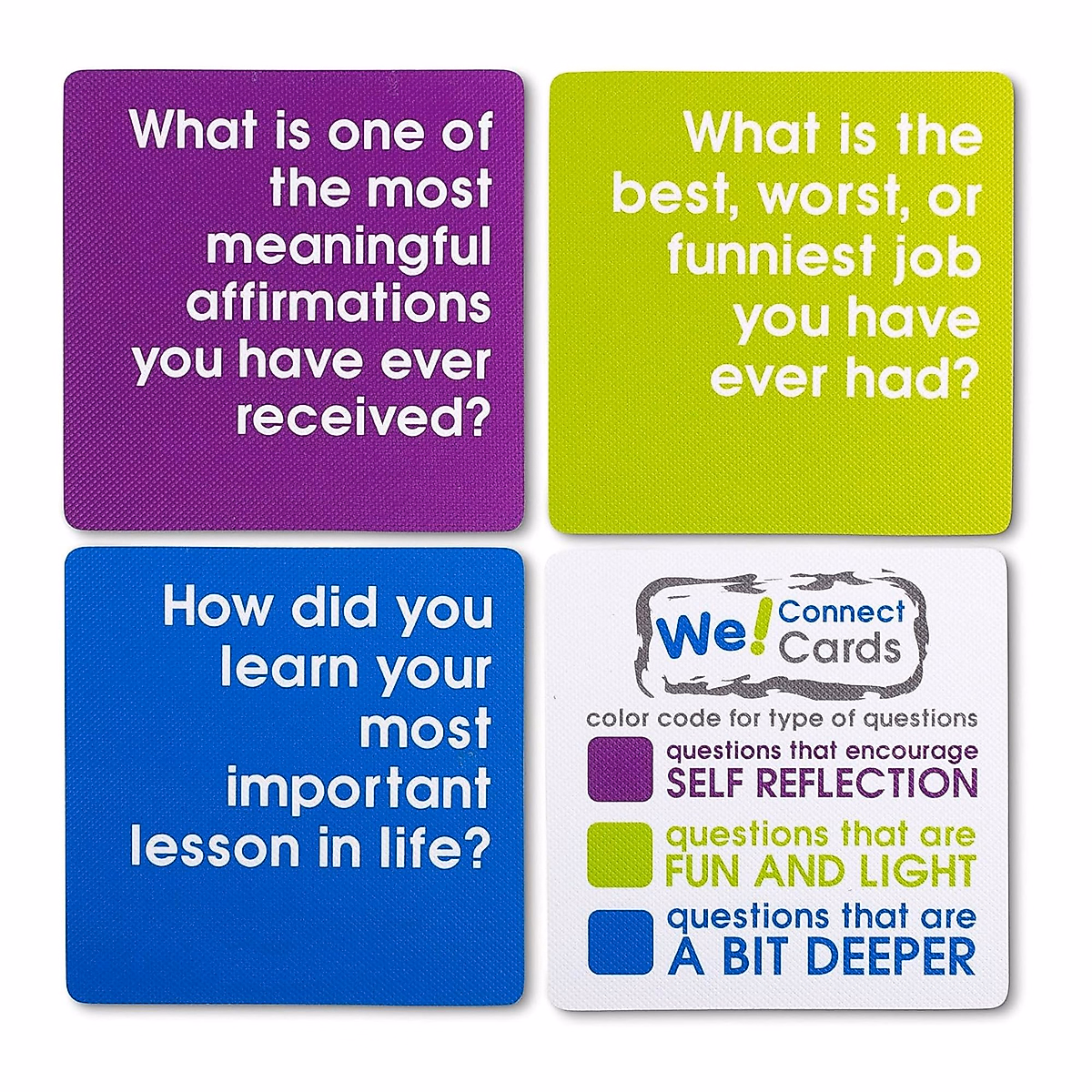 We! Connect Cards - Icebreaker Conversation Card Games | Conversation Starter Cards | Team Building Games for Work | Connections Game & Group Games for Adults | Featured by TEDx (60 Cards)