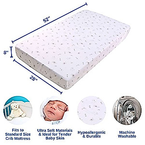 Baby Bees Animal Kingdom 4 Pieces Crib Bedding Sets for Boys and Girls | Baby Bedding Crib Set of Crib Sheet, Quilt, Dust Ruffle for Standard Size Crib