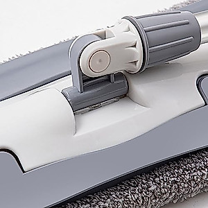 Leyeet Microfiber Floor Mop, Rotating Dust Mop with Adjustable Handle, Reusable Mop Pads, Floor Cleaner Mop or Flat Head Mop for Wood, Tiles, Marble