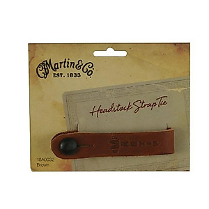 C.F. Martin & Co 18A0032 Guitar Leather Head Stock Strap Tie, Brown