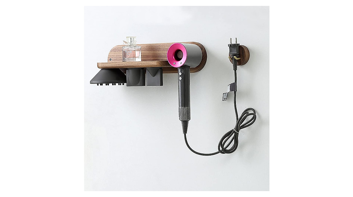 Stylish Wood Wall Mount Holder for Dyson Supersonic