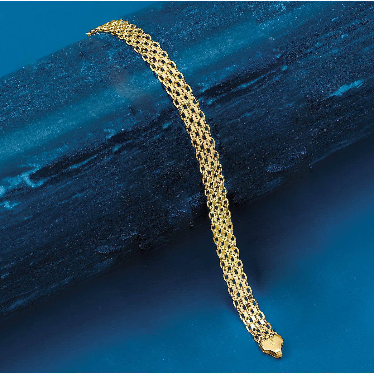 Ross-Simons Italian 18kt Yellow Gold Bismark-Link Bracelet. 8 inches