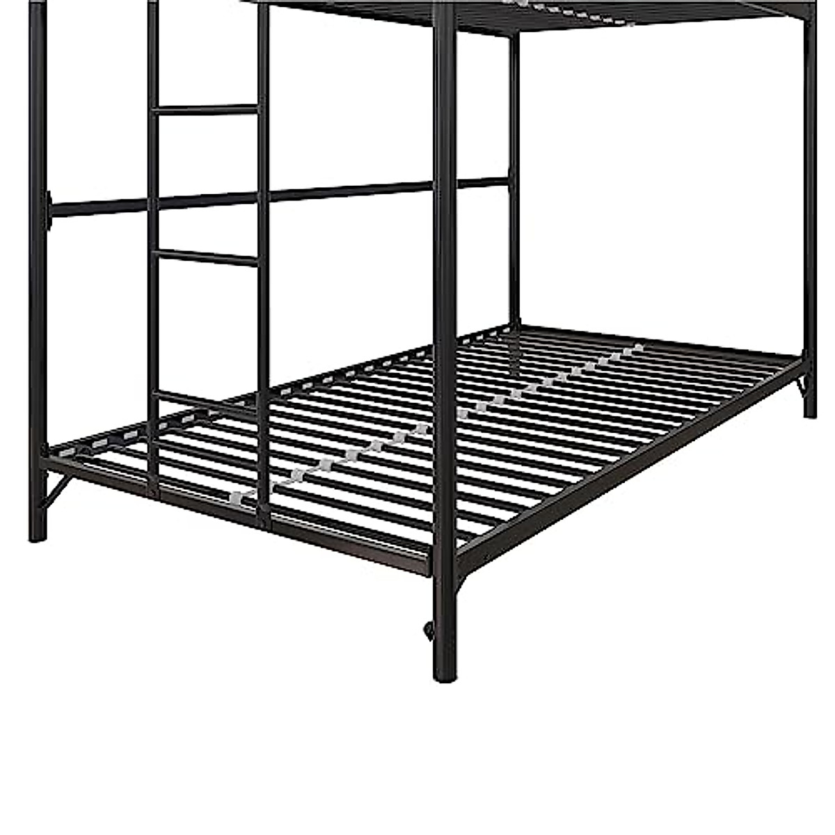 DHP Daven Easy Assembly Kids Bunk Bed, Twin Over Twin, Black