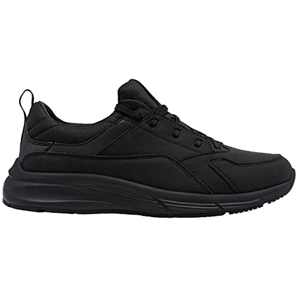 LARNMERN Non Slip Work Shoes for Men Fashion Walking Sneakers Kitchen Chef Shoe Waterproof Food Service Restaurant Slip Resistant Comfortable Leather Casual Athletic Tennis Shoes/10.5/Black
