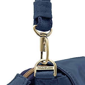 Travelon Anti-Theft Courier Saddle Crossbody, Navy, 9 x 7 x 2.25