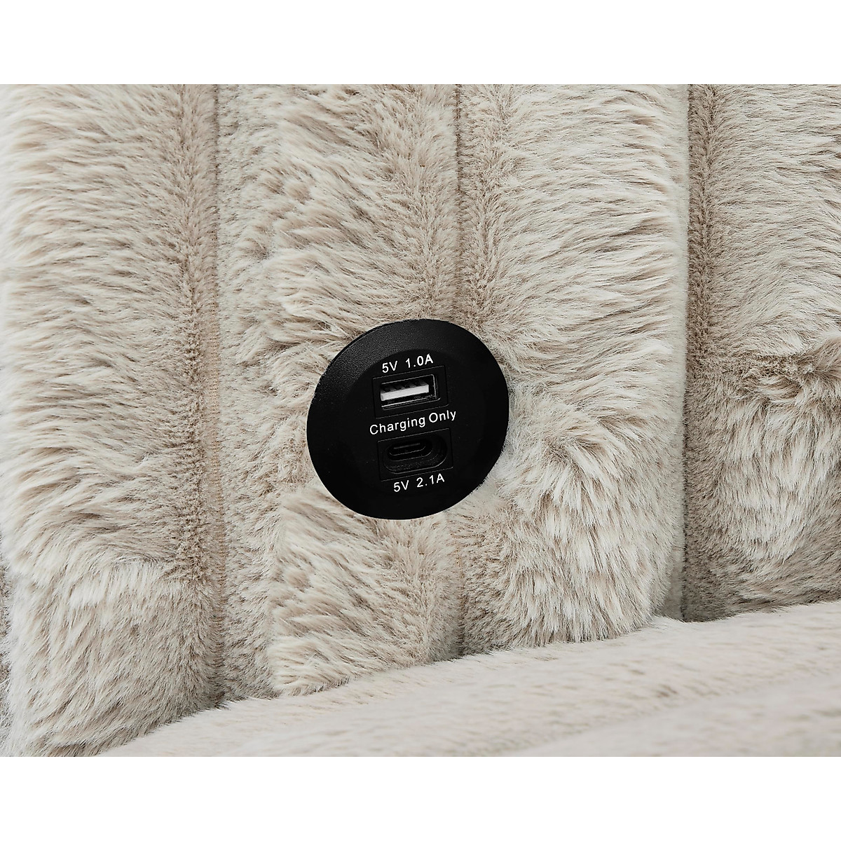 RENDGO 122“ Oversized Sectional Sleeper Sofa with PullOut Bed, U Shape Sectional Couch with Storage Chaise Lounge for Apartment Living Room, 6 Seat Corduroy Sofa with USB Port, Khaki