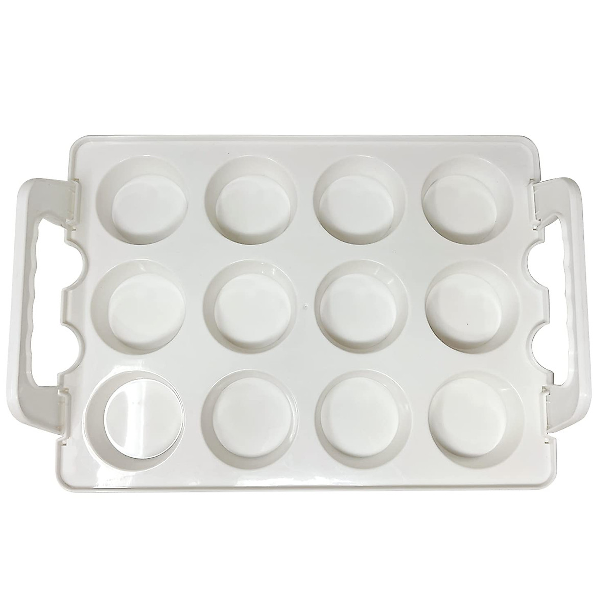 DuraCasa Cupcake Carrier, Cupcake Holder - Premium Upgraded Model - Store up to 36 Cupcakes or 3 Large Cakes - Stacking Cupcake Storage Container - Cookie, Muffin or Cake Carrier (White, Three Tier)