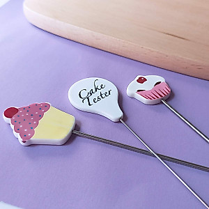 3 Pcs Cake Tester Needle Stainless Steel Cake Testing Probe Cake Tester for Baking,Home Bakery Muffin Bread Skewer Cake Testing Stick