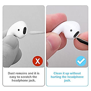 AOMIG Airpod Cleaner Kit, 3 in 1 Earbuds Cleaning kit,Phone Cleaner kit with Soft Brush for Wireless Earphones Bluetooth Headphones Charging Box Accessories, Computer, Keyboard, Camera(Black)