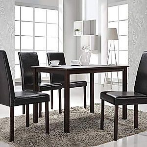 Baxton Studio Andrew Dining Table, 47.75" W x 30" D X 29.5" H, Dark Brown