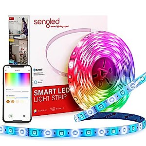 Sengled Smart Bluetooth Mesh LED Multicolor Light Strip, 5M (16.4ft), Works with Amazon Echo and Alexa, High Brightness with 16 Million Colors, RGBW, 450 Lumens/Meter (B1G-G8EX)