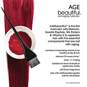 AGE beautiful Permanent Hair Color Dye Liqui Creme | 100% Gray Coverage | Anti-Aging Haircolor | Biotin for Thicker, Fuller Hair | Professional Salon Coloring | 7RC Dark Strawberry Blonde