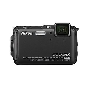 Nikon COOLPIX AW120 16.1 MP Wi-Fi and Waterproof Digital Camera with GPS and Full HD 1080p Video (Black) (Discontinued by Manufacturer)