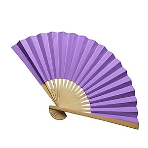 Chinese Fan Traditional Chinese Fans Hand Held Fans Paper Bamboo Folding Fans For Church Wedding Decor Fan Japanese Fan (Color : Onecolor, Size : 23CM)