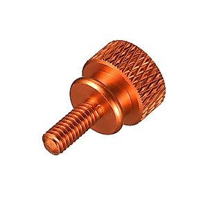 uxcell Computer PC Case M4x10mm Shoulder Type Knurled Thumb Screw Orange 10pcs