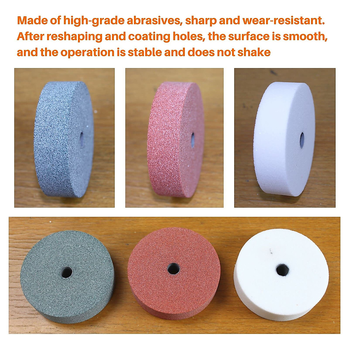 Amacupid Buffing Wheel Kits 3 inch (7 Pieces). for Mini Bench Grinder Electric Dril. Sharpening Knives Rust Removal Polishing.for Home DIY Grinding Polishing. Valentine Father's Day Gifts