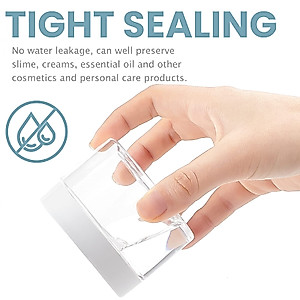 12 Pack 4 oz Small Plastic Containers with Lids and Labels, Clear Round Empty Jars Refillable Cosmetic Jars for Body Butter, Lotion, Body Scrub and Face Cream