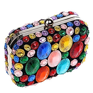 MXIAOXIA Acrylic Beaded Women Evening Bags with Chain Shoulder Small Purse Day Clutches for Wedding Party Dinner Evening Bags