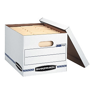Bankers Box STOR/FILE Storage Boxes, Standard Set-Up, Lift-Off Lid, Letter/Legal, Case of 12 (00703)