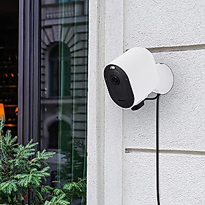 OLAIKE (2 Pack 26ft/8m Indoor Outdoor Weatherproof Magnetic Charging Cable for Arlo Pro 3/Pro 4/Ultra/Ultra 2,with Power Adapter Continuously Charging,NOT Compatible with Arlo Pro 3 Floodlight,Black