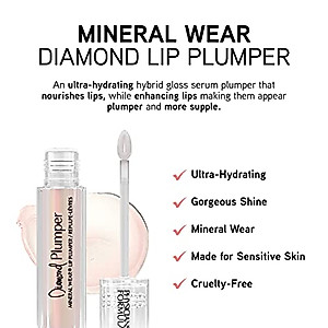 Physicians Formula Mineral Wear Diamond Lip Plumper Gloss, Dermatologist Tested, Light Pink Princess Cut