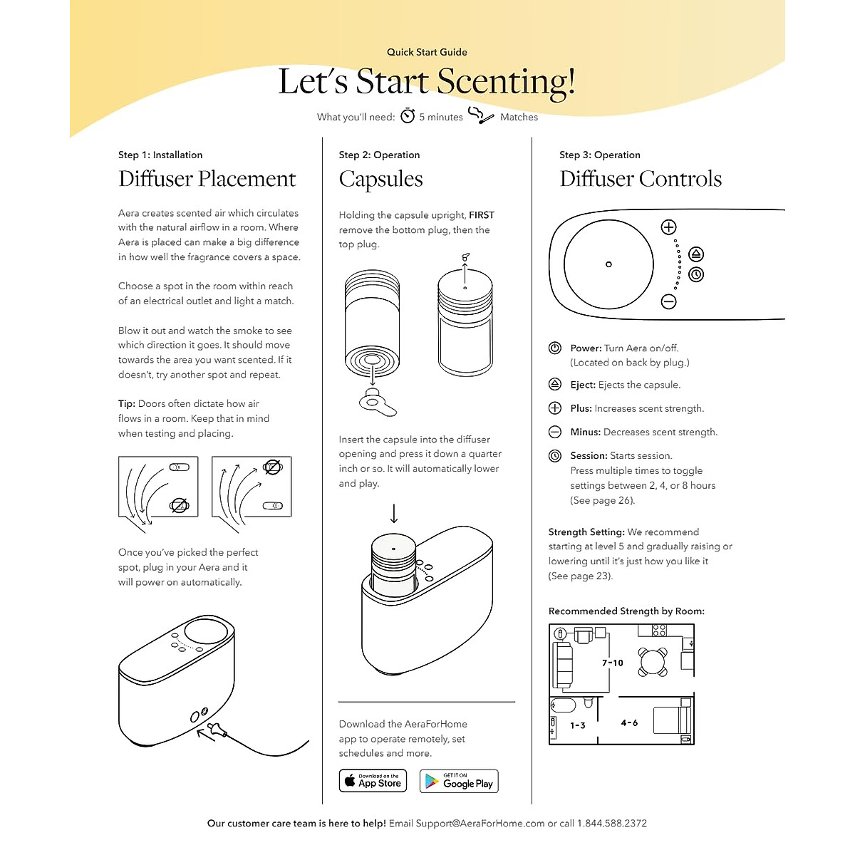 Aera Home Fragrance Electric Diffuser - Smart Home App Controlled, Compatible with Alexa - Hypoallergenic Scent Technology, Safe for your Family and Pets - Scent Capsules Sold Separately