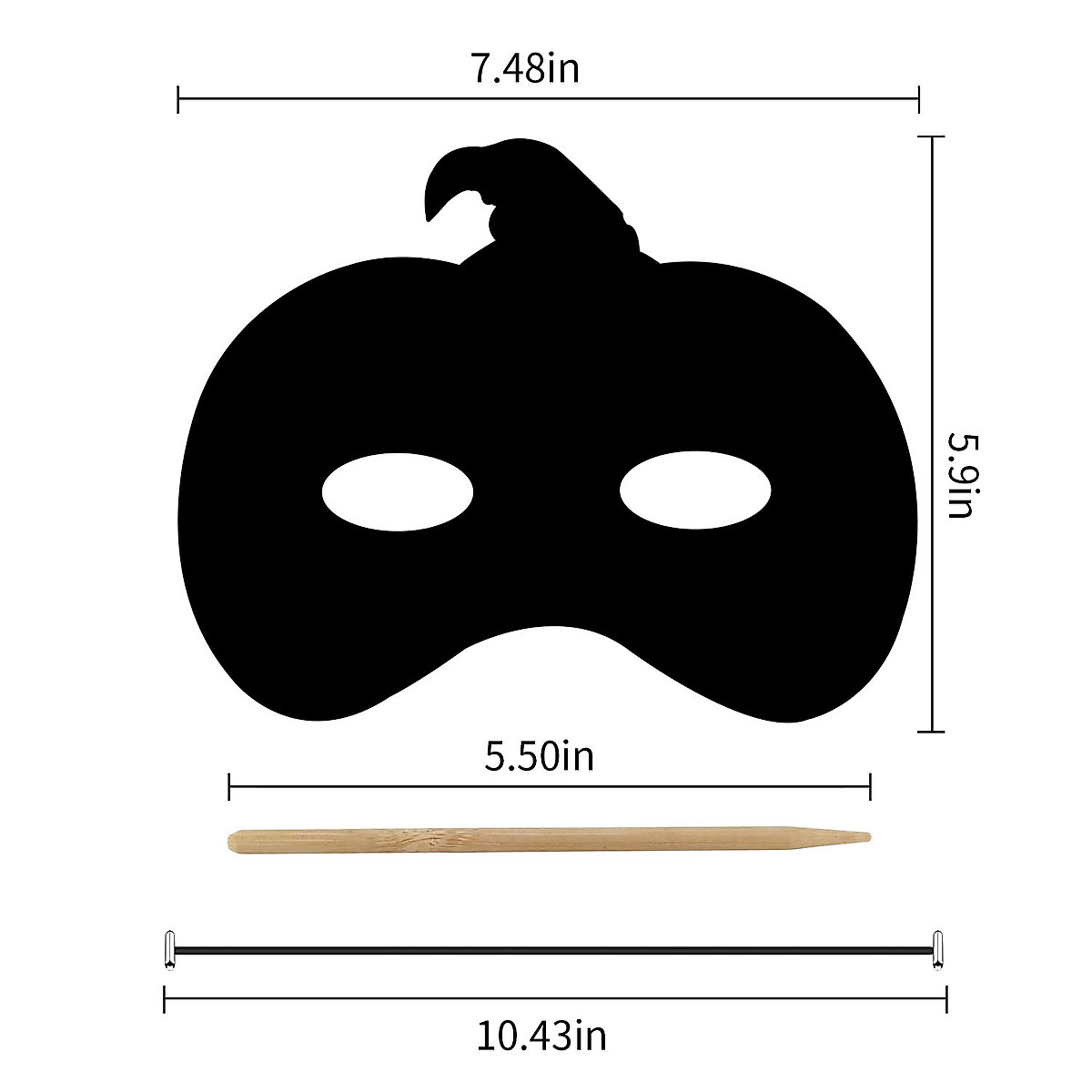 Halloween Party Favors - Halloween Crafts - 24PCS Magic Rainbow Scratch Art Masks Kits Bulk - Skeleton Cat Witch Pumpkin Bat Spider Decorations for Kids Ages 3-5 4-8 Classroom Birthday Party