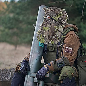 Sintege 3 Pieces Hunting Face Mask Camouflage Leafy Hat Ghillie Face Covering 3D Full Cover Camo Headwear Turkey Hunting Gear Accessories