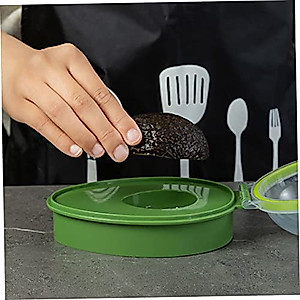 BESTonZON 4 pcs Snap- Avocados Green and Containers Keeper/Stuff Savers Wear-resistant Fruits From for Reusable Airtight Fridge Holder/Saver Lid Food Keeping Organizer Onion Vegetables