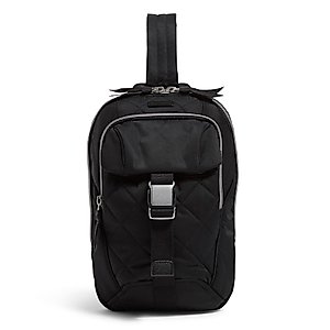 Vera Bradley Women's Performance Twill Utility Sling Backpack, Black, One Size