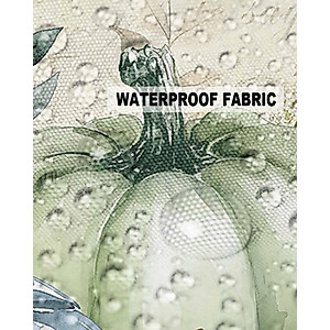 MUSWEDSEP Outdoor Pillow Covers Pack of 2,Fall Thanksgiving Pumpkin Green Blue Farm Plants Waterproof Throw Pillow Cover Decorative Cushion Case for Patio Garden Couch Sofa,Retro Letter Pillowcase