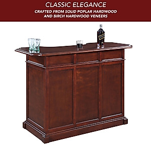 Hathaway Ridgeline 5' Home bar Set with Storage Mahogany