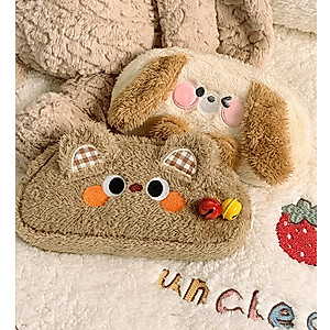 UNMULFC Cute Cosmetic Bag Travel Makeup Pink Bunny Large Kawaii Pencil Case Pouch Bag Organizer Aesthetic Box Home Airport Airline (pink bunny)