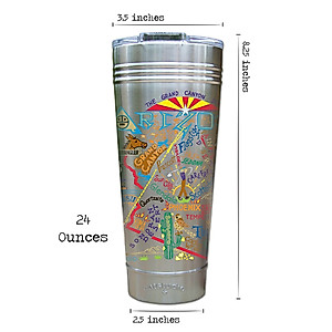 Catstudio Arizona Thermal Tumbler | Triple Wall Insulation With Non Slip Bottom | Great Travel Cup for Water, Coffee, Tea, or Smoothies