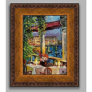 (SOLD) A Venetian View - Venice Italy at night by internationally renown painter Yary Dluhos.