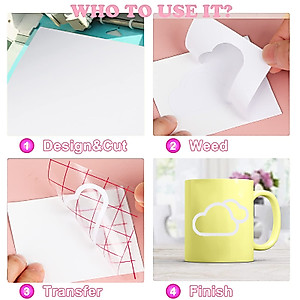 Prime Vinyl Matte White Permanent Vinyl Roll, 12" x 10 Ft Matte White Vinyl for Cricut- Self Adhesive Vinyl for Silhouette Cameo, Decor Sticker, Cutting Machine, Home Decal