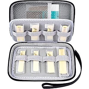 Reeds Case Compatible with Vandoren/for D'Addario Woodwinds/for Sovvid/for Glory Saxophone Clarinet Reeds. Storage Holder for 12 pcs Reed and Humidity Pack (Box Only) -Grey Inner