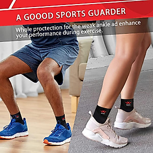 Vinaco 2 Pack Breathable & Strong Ankle Brace for Sprained Ankle, Stabilize Ligaments, Prevent Re-Injury for men & women with Adjustable Wrap, ankle support for men
