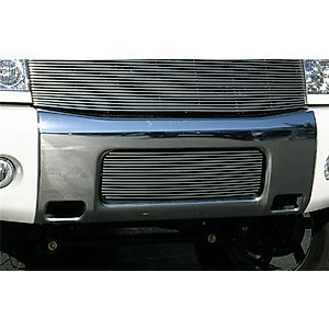 2004-2007 Armada, 04-14 Titan Billet Bumper Grille, Polished, 1 Pc, Bolt-On - PN #25780