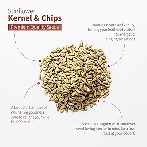 Schoen Farms Sunflower Kernels and Chips (10 LBS) Hearts, Bird Seed