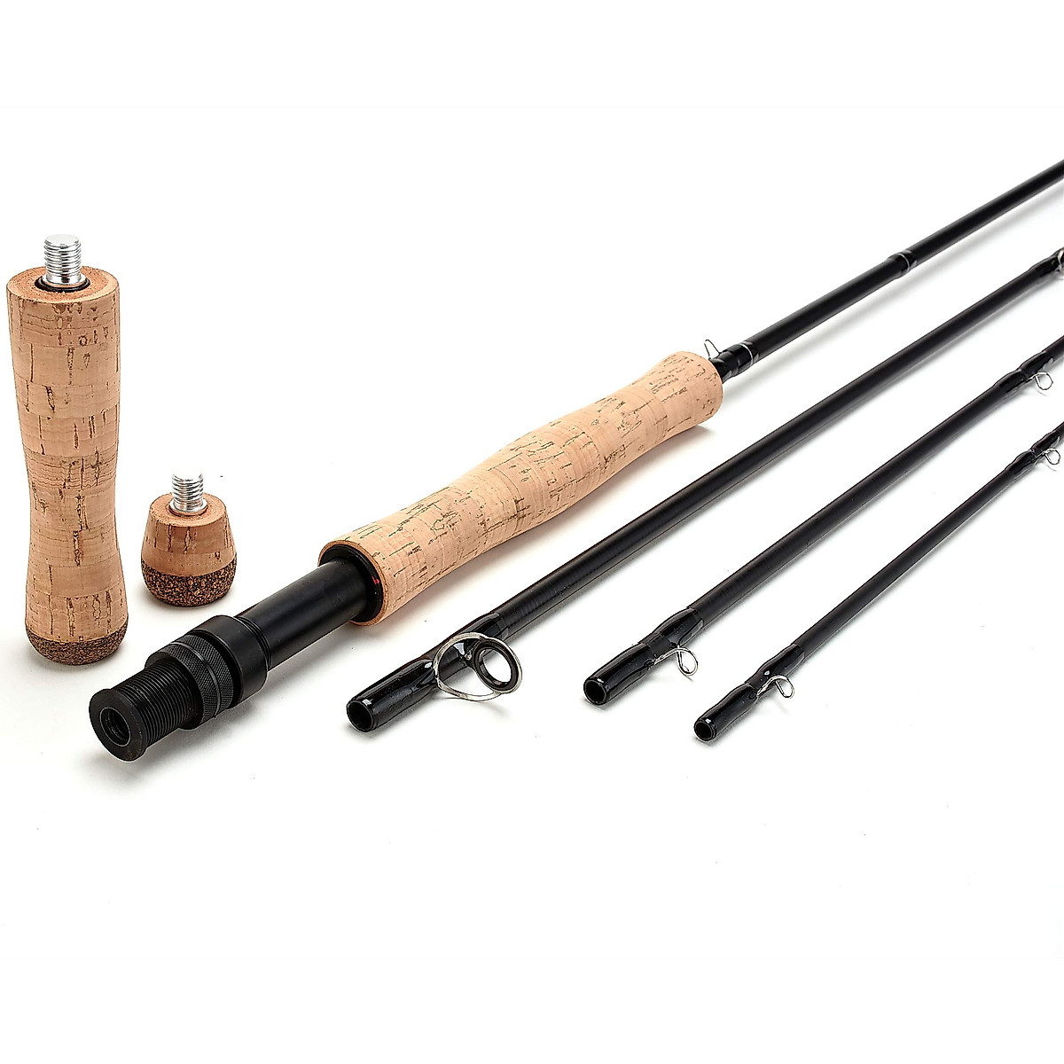 10 feet 9 inches Carbon Fiber Switch 7wt 8wt Fly Fishing Rod 4 Pieces Sections Extra Handle Freshwater Fishing Trout Lake Cork Handles