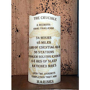 CRUCIBLE CANDLE-EGA- United States Marine Corps (USMC) moving flame Personalized