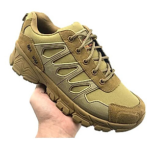 TaihuaXin Outdoor Low-top Hiking Shoes, Tactical Combat Boots, Training Shoes, Men's Outdoor Hiking Shoes (Brown, US Footwear Size System, Adult, Men, Numeric, Medium, 8.5)