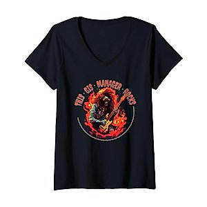 This Gis Manager Rocks Funny Musician V-Neck T-Shirt