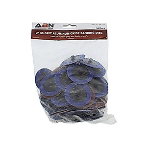 ABN Aluminum Oxide Sandpaper Disc, 50pk - 2in 36 Grit Sanding Disc Set, Circle Sander Pads Abrasive Round Sandpaper