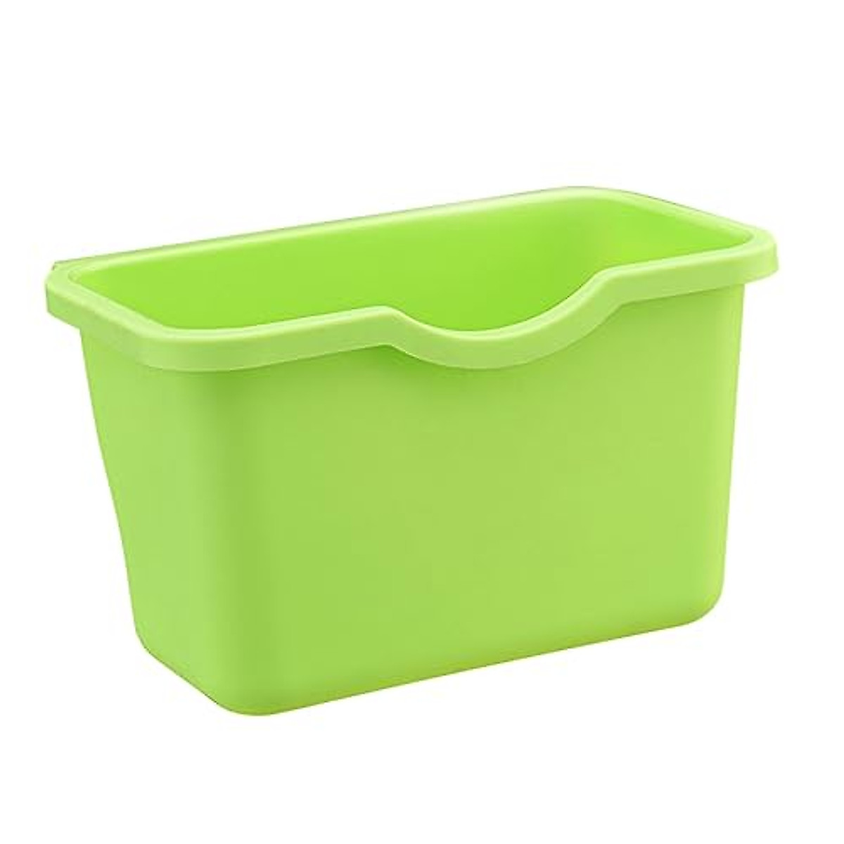CHILDWEET Multifunctional Green Plastic Hanging Trash Can Space Saving Wastebasket for Deskside Bathroom Kitchen and Recycling Foldable Waste Bin Container