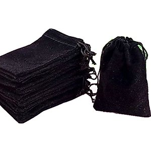 GYBest 3" X 4" (50/100/150/200) Wholesale - Black Velvet Cloth Jewelry Pouches/Drawstring Bags (200)