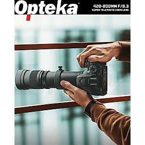 Opteka 420-800mm (w/ 2X- 840-1600mm) f/8.3 HD Telephoto Zoom Lens for Canon 90D, 80D, 77D, 70D, 60D, 50D, 7D, 6D, 5D, T7i, T7s, T7, T6s, T6i, T6, T5i, T5, T4i, T3i, SL3, SL2, SL1 Digital SLR Cameras